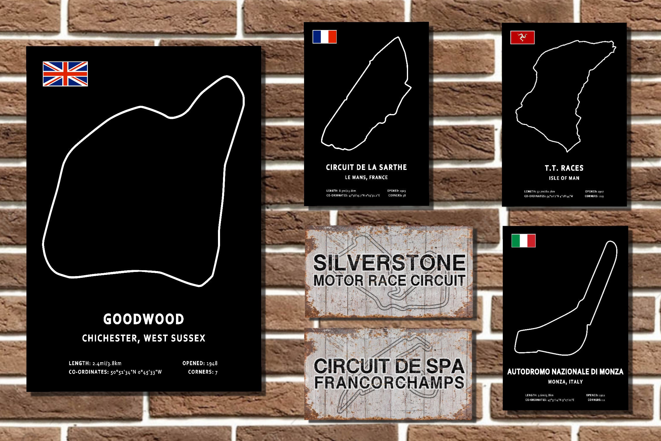 Racing Circuit Metal Layout Signs– Auto Junk UK Ltd