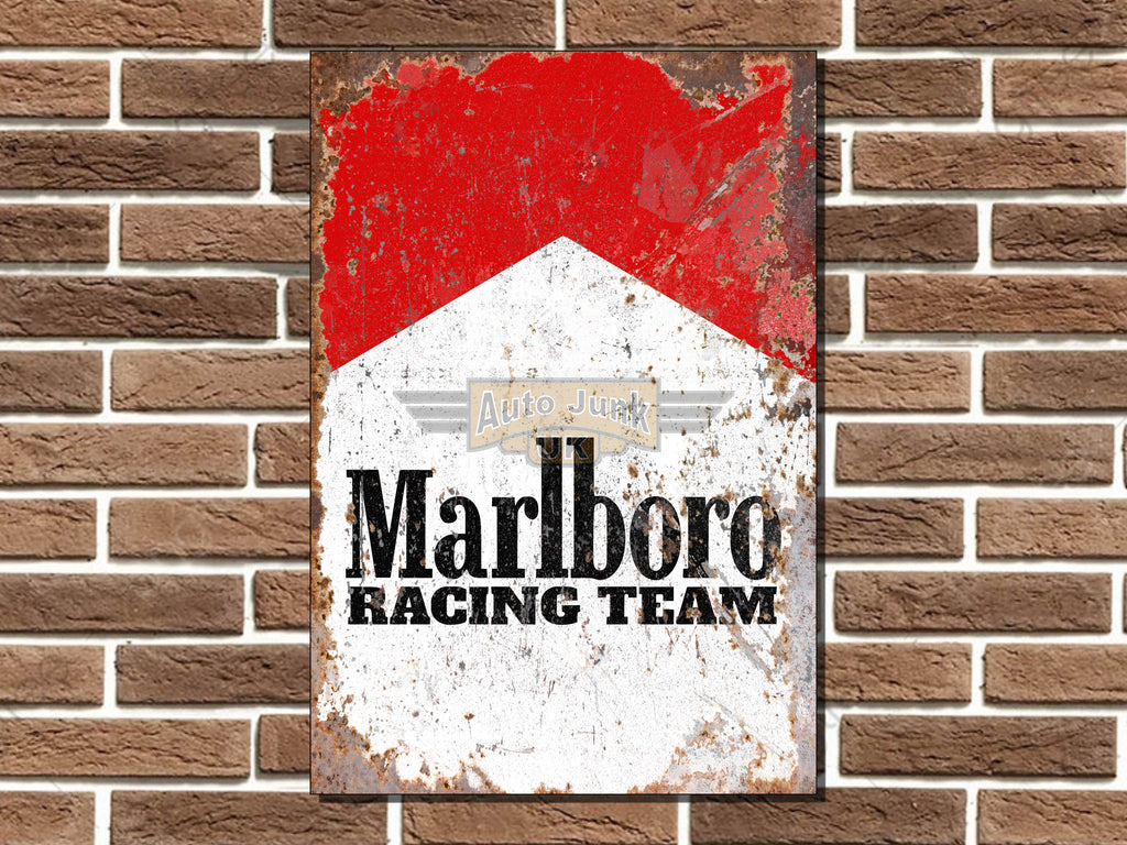 Marlboro Racing Team Metal Sign – Auto Junk UK Ltd