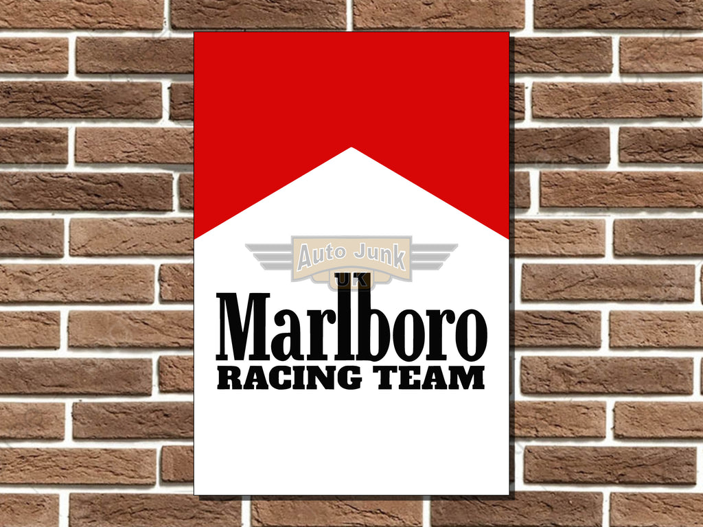 Marlboro Racing Team Metal Sign – Auto Junk UK Ltd