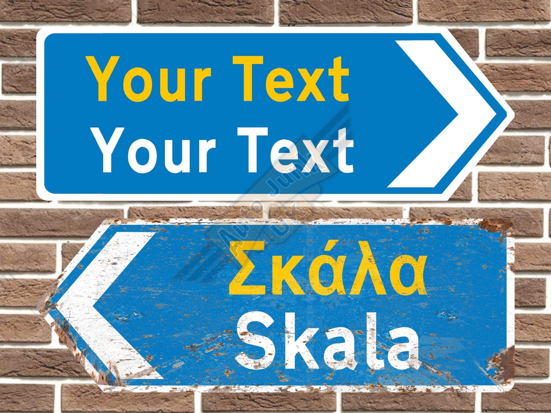 Personalised Greek Metal Road Sign– Auto Junk UK Ltd