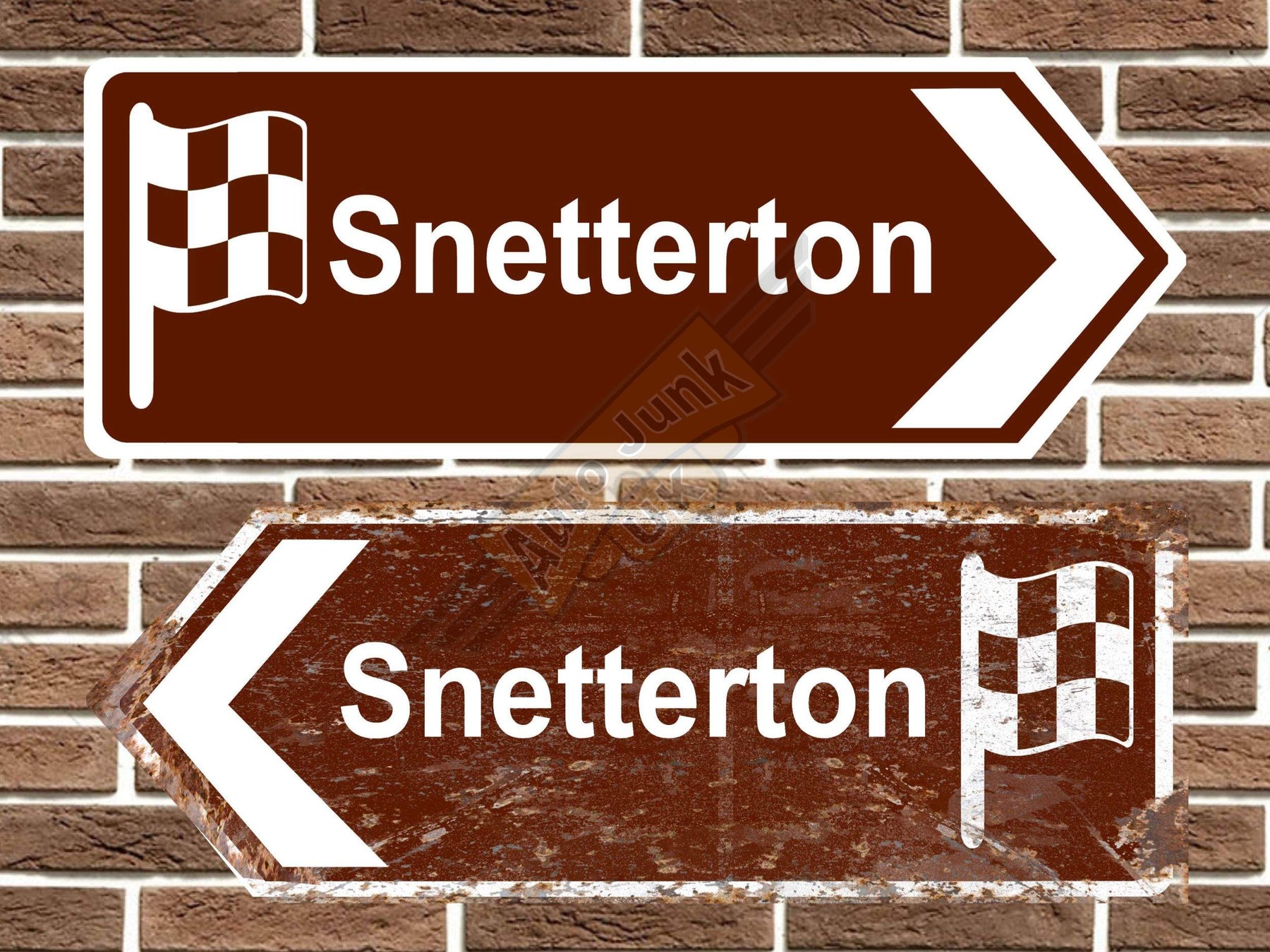 Snetterton Race Circuit Metal Road Sign– Auto Junk UK Ltd