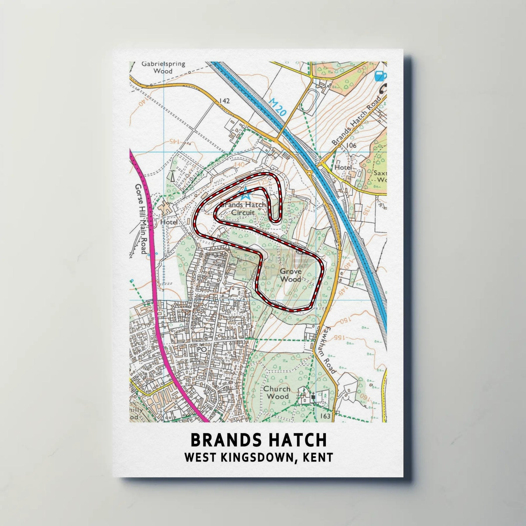 Brands Hatch Circuit Map Paper Poster– Auto Junk UK Ltd