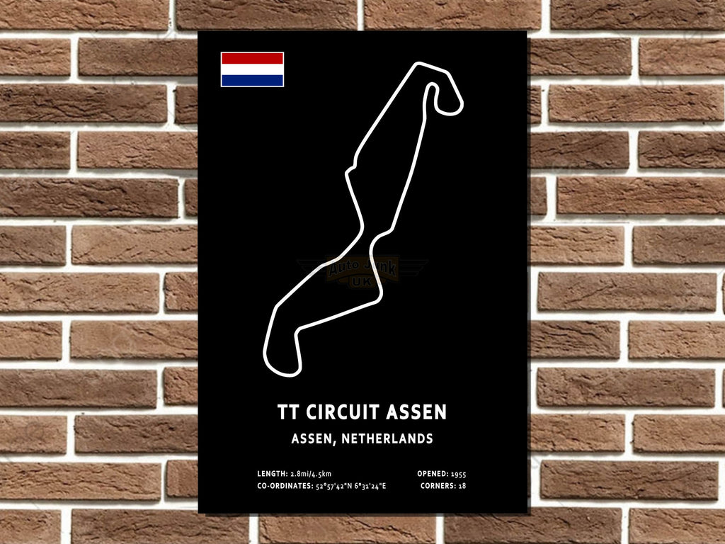 TT Circuit Assen Circuit Layout Metal Sign – Auto Junk UK Ltd