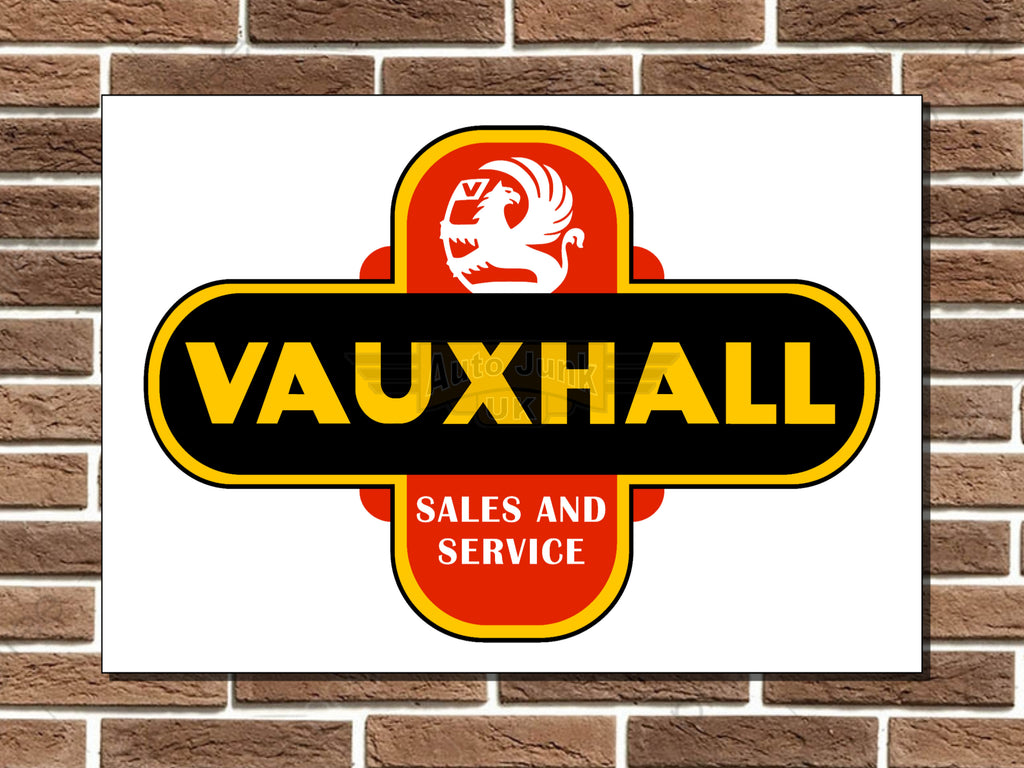 Vauxhall Sales and Service Metal Sign – Auto Junk UK Ltd