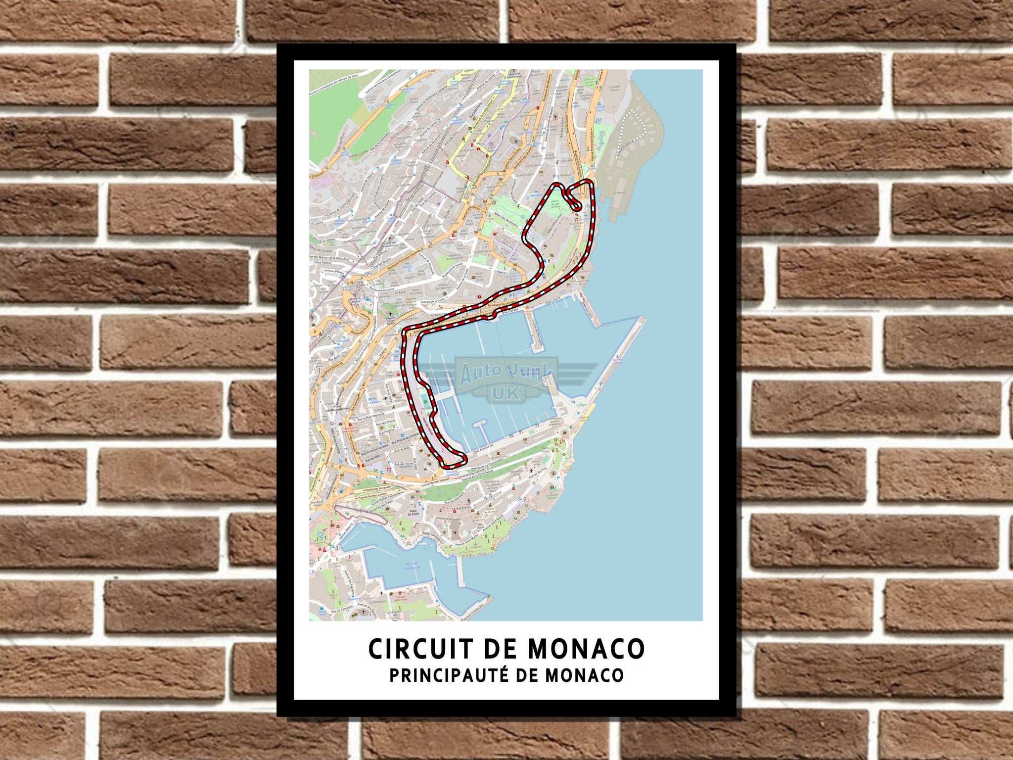 Monaco Circuit Map Layout Metal Sign – Auto Junk UK Ltd