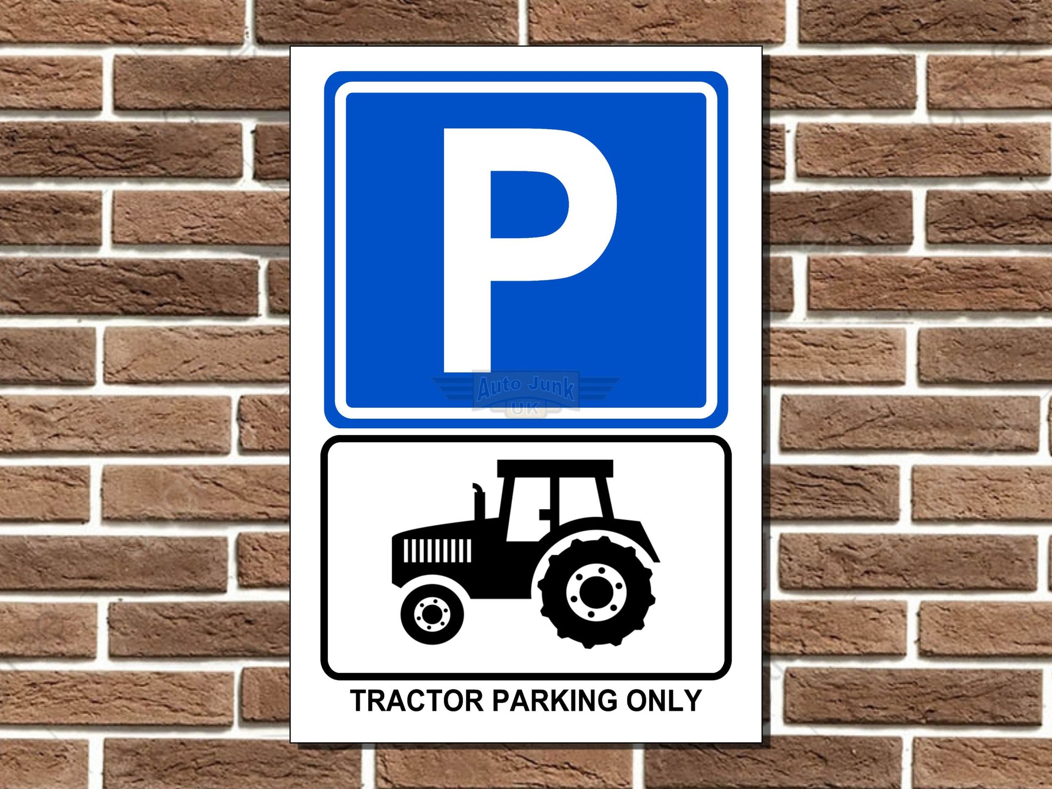 Tractor Parking Only Metal Sign – Auto Junk UK Ltd